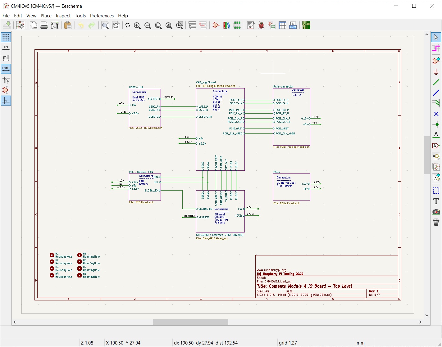 Creating a Raspberry Pi Compute Module 4 (CM4) Carrier Board in KiCad